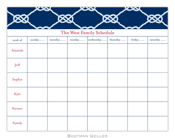 Nautical Knot Navy Calendar – The Dotted i