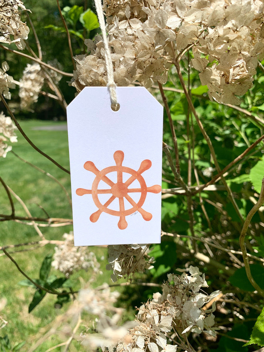 Nautical Gift Tags - Wheel – The Dotted i